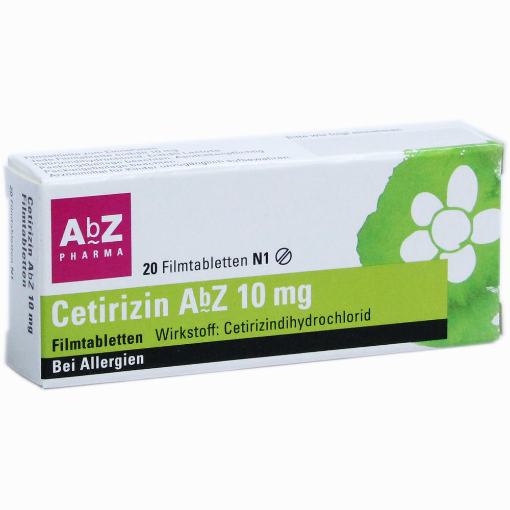 Cetirizin Abz 10mg Filmtabletten » Informationen und Inhaltsstoffe