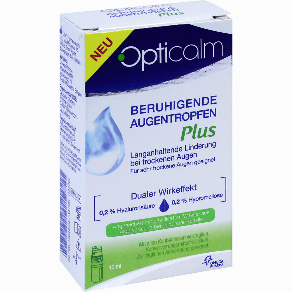 Opticalm Beruhigende Augentropfen Plus » Informationen und Inhaltsstoffe
