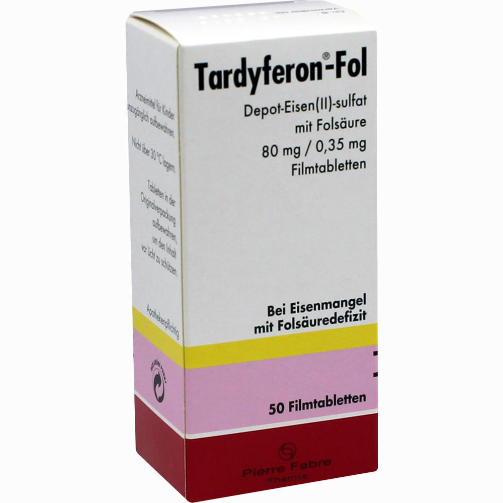 Tardyferon- Fol Depot- Eisen(ii)- Sulfat mit Folsäure Filmtabletten ...