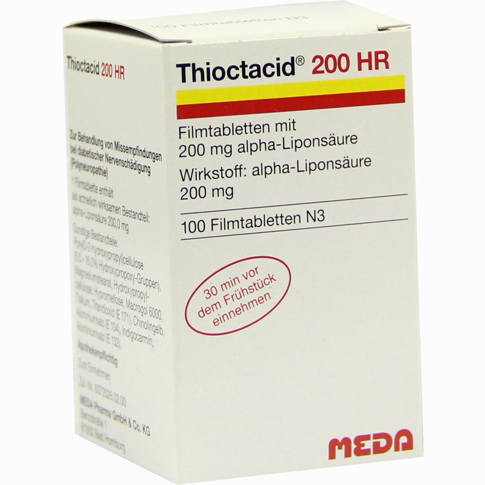 Thioctacid 200 Hr Filmtabletten » Informationen und Inhaltsstoffe