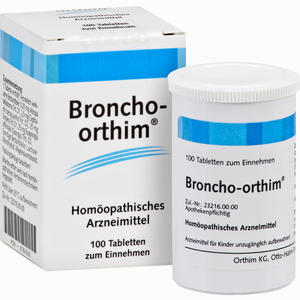 Broncho- Orthim Tabletten » Informationen und Inhaltsstoffe